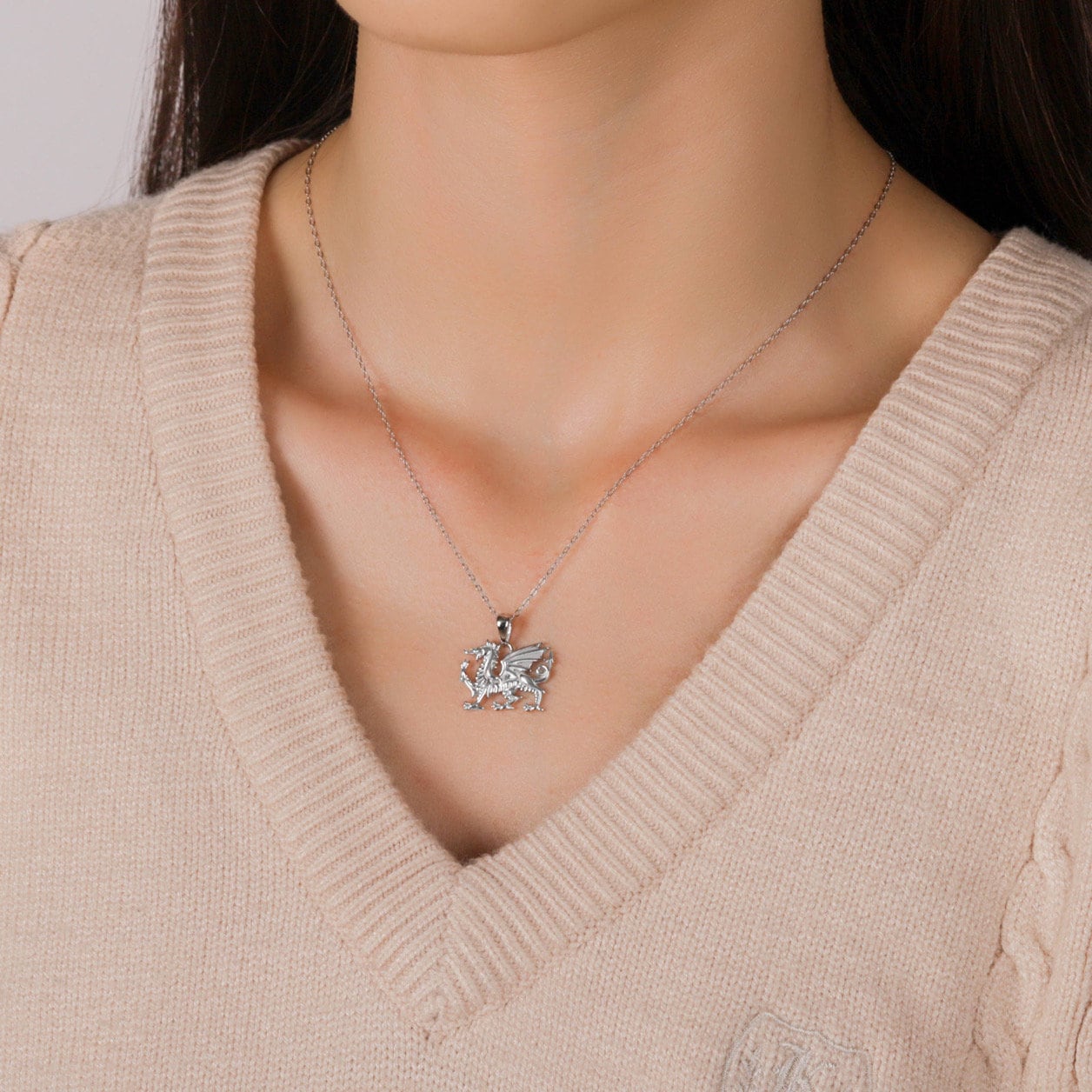 Silver Welsh Dragon Necklace by Awen Welsh Jewellery - Welsh Gifts for ...