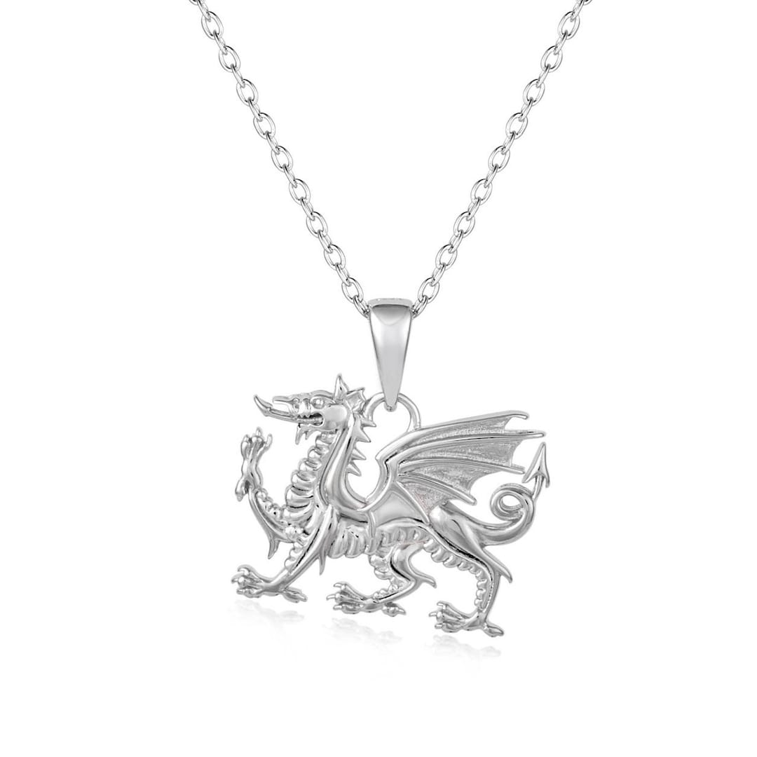 Silver Welsh Dragon Necklace by Awen Welsh Jewellery - Welsh Gifts for ...