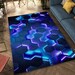 Cool Neon Hexagons Rug, Big Shining Rug, Hexagon Pattern Rug, Geometric ...