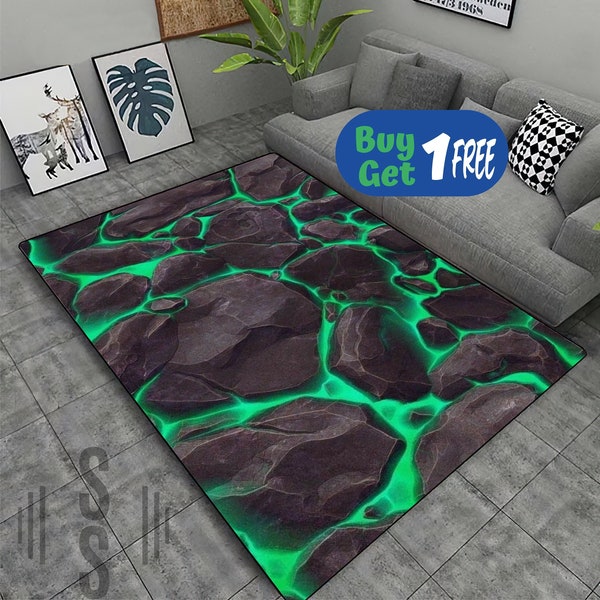 The Floor is Lava Rug - Etsy