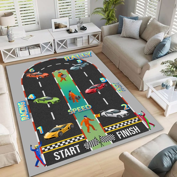 Race Track Rug - Etsy