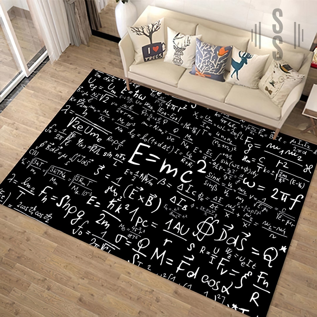 Maths Rug, Matchs Decor, Mathematician Rug, Mathematician Carpet, Gift ...