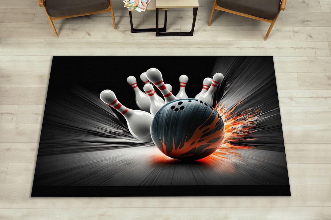 Soft Bowling Ball Carpet, Child Room Decor, Kids Area Rug, Non Slip Rug ...