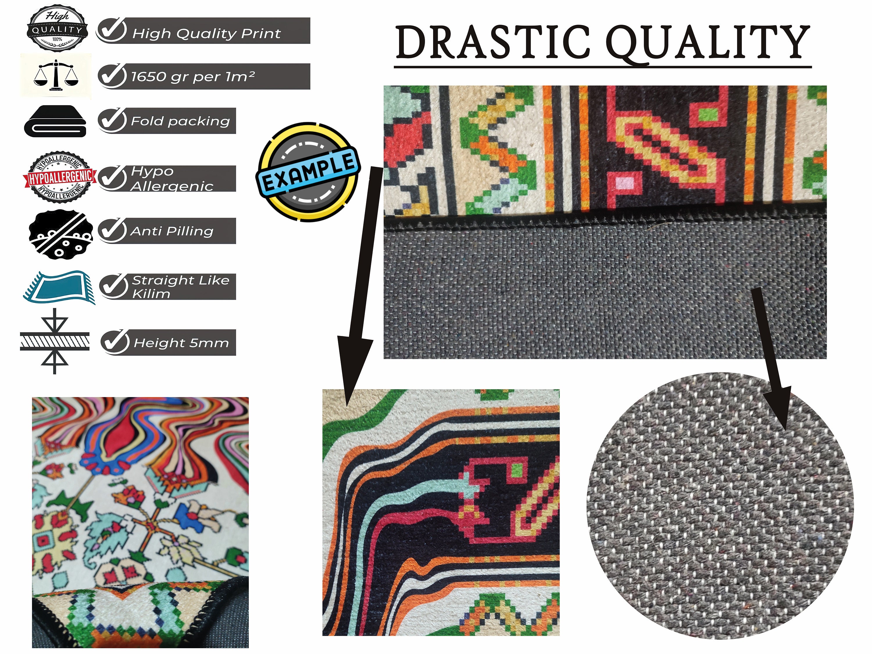 Colourful Evil Fantasy Skull Design Carpet, Gothic Floral Skull Carpet ...