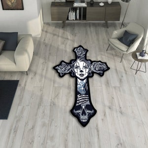 Sign of the Cross Rug, Christian Rug, Catholic Art Rug, Christian Art ...