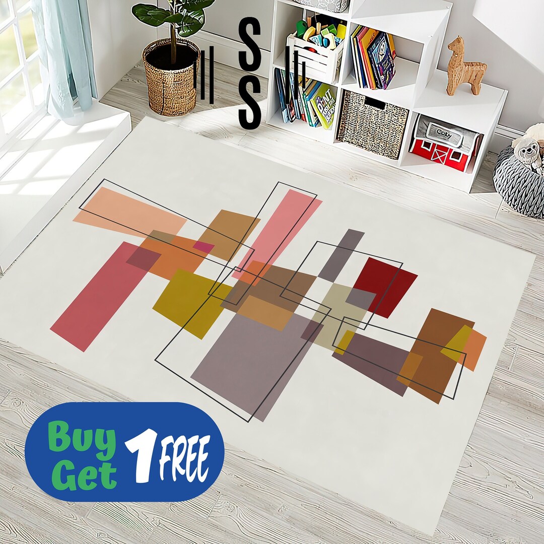 Irregular Shaped Rug Modern Abstract Rug Area Rug for - Etsy