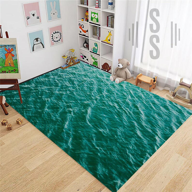Water Surface Rug Water Ocean Wave Rug Sea Water Ripple Sea - Etsy