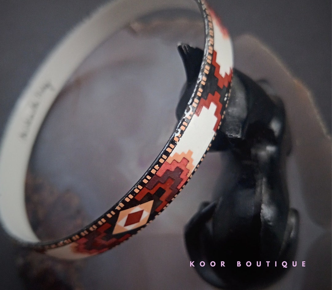Michaela Frey Ceramic Bangle: Geometric Vintage Jewelry - Etsy UK