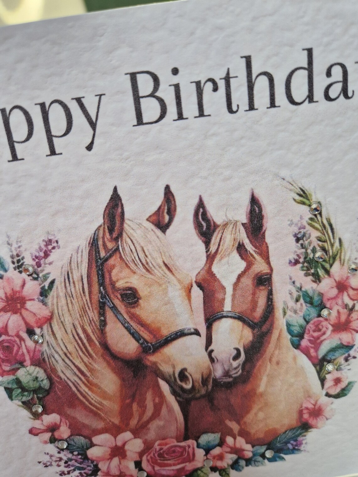 Personalised Birthday Card for Her, Horse Lover Card, Lovely Horse Card ...