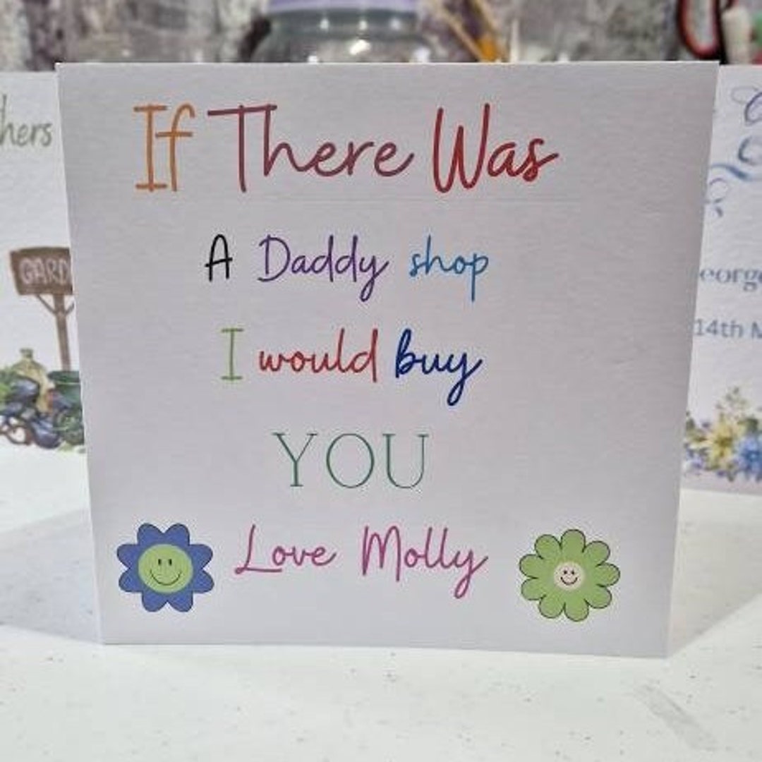Special Daddy Card ,fathers Day Card, Child Fathers Day Card, Sweet ...