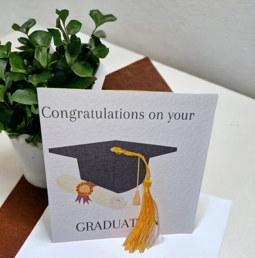 CONGRATULATIONS on Your Graduation Card, Handmade Card. Personalised ...