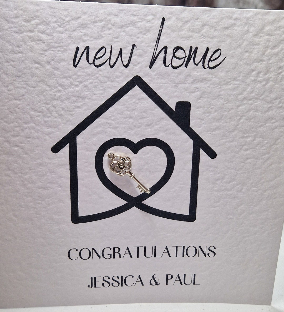 Personalised New Home Card, With Key, First Home , Fresh Start-couple ...