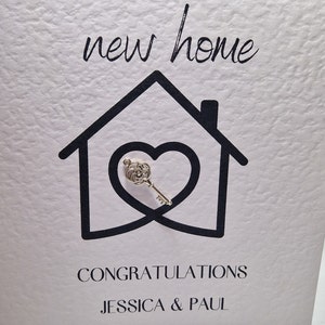 Personalised New Home Card, With Key, First Home , Fresh Start-couple ...