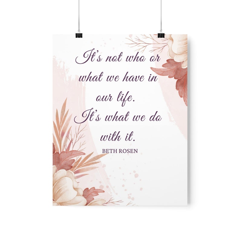 Beth Rosen Quote Poster Motivational Art Minimalist - Etsy