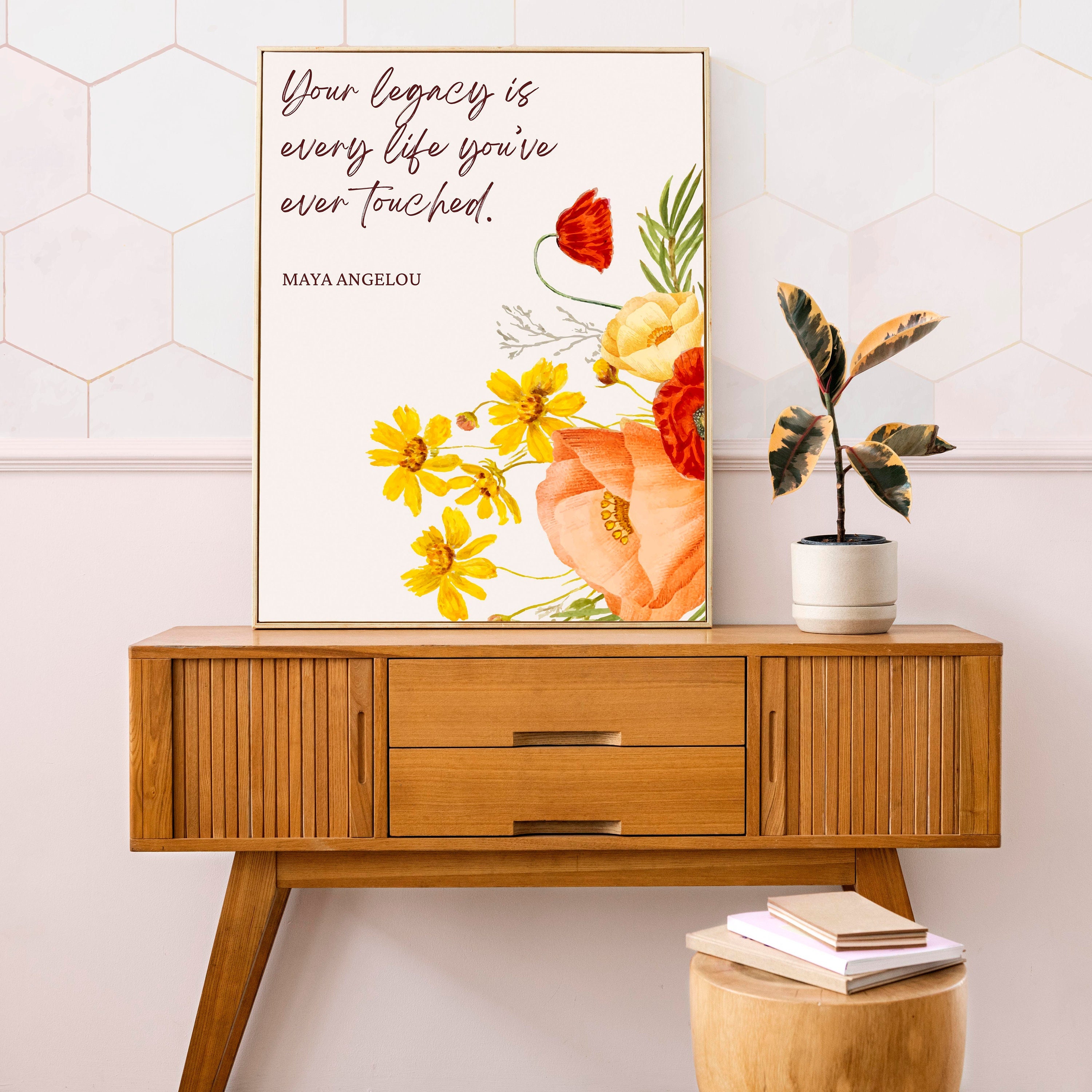 Maya Angelou Quote - Motivational Wall Art - Positivity Poster - Etsy