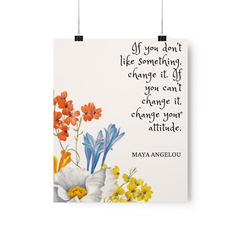 Maya Angelou Quote Print - Motivational Wall Art - Premium Matte ...