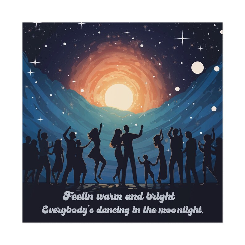 Dancing in the Moonlight Poster Song Lyrics 70s Music Retro Dance ...