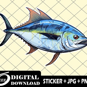 Blue Fin Tuna Bundle PNG, Tuna Bundle Stickers, Blue Fin Tuna Sticker ...