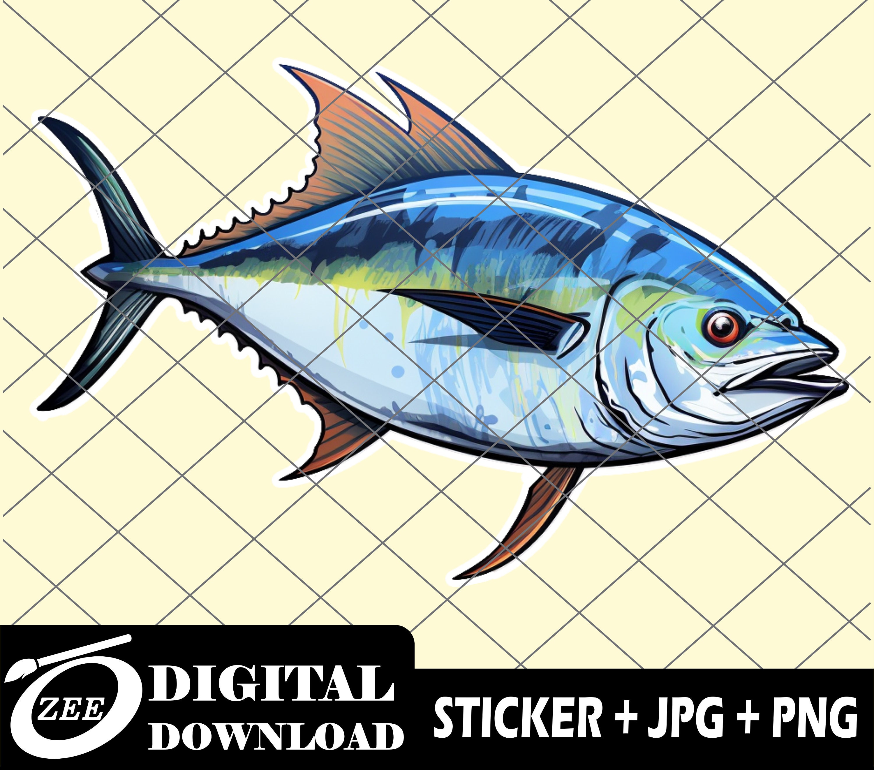 Blue Fin Tuna Bundle PNG, Tuna Bundle Stickers, Blue Fin Tuna Sticker ...