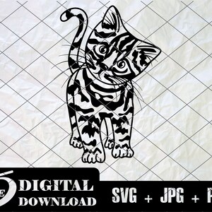 Cute Cat SVG | Curious Kitten Clipart | Cat Svg | Cat Clipart | Peeking ...
