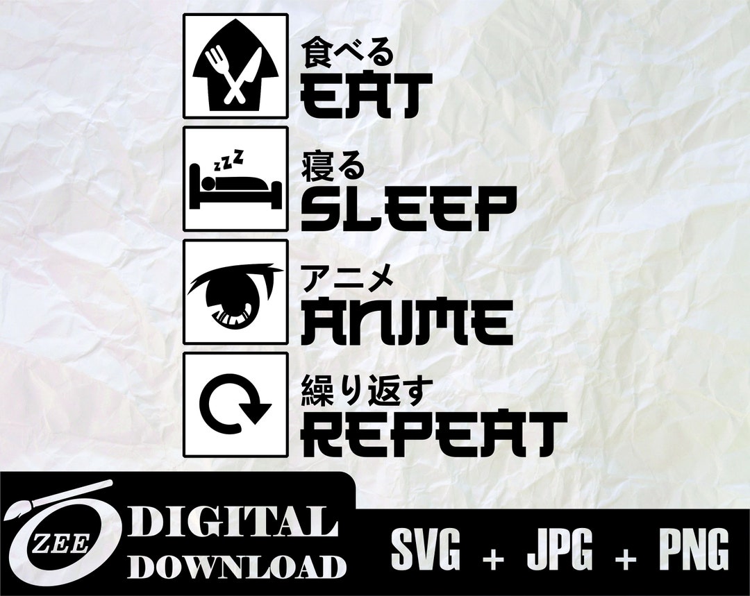 Anime SVG, Routine SVG, Lifestyle SVG, Anime Lover Svg - Etsy