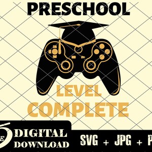 Pre School Level Complete Svg, Pre School Graduate Svg, Graduation Cap ...