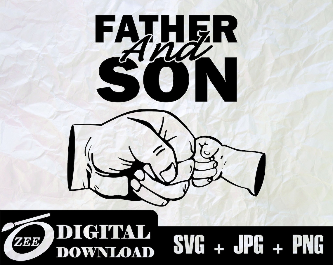 Father and Son Svg, Daddy and Son Svg, Father Bestfriend Svg, Fist Bump ...