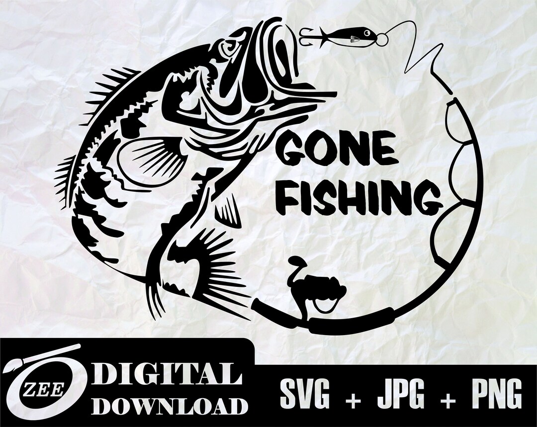 Gone Fishing Svg Cut Files, Fish SVG Quote, Gone Fishing Cut Files ...
