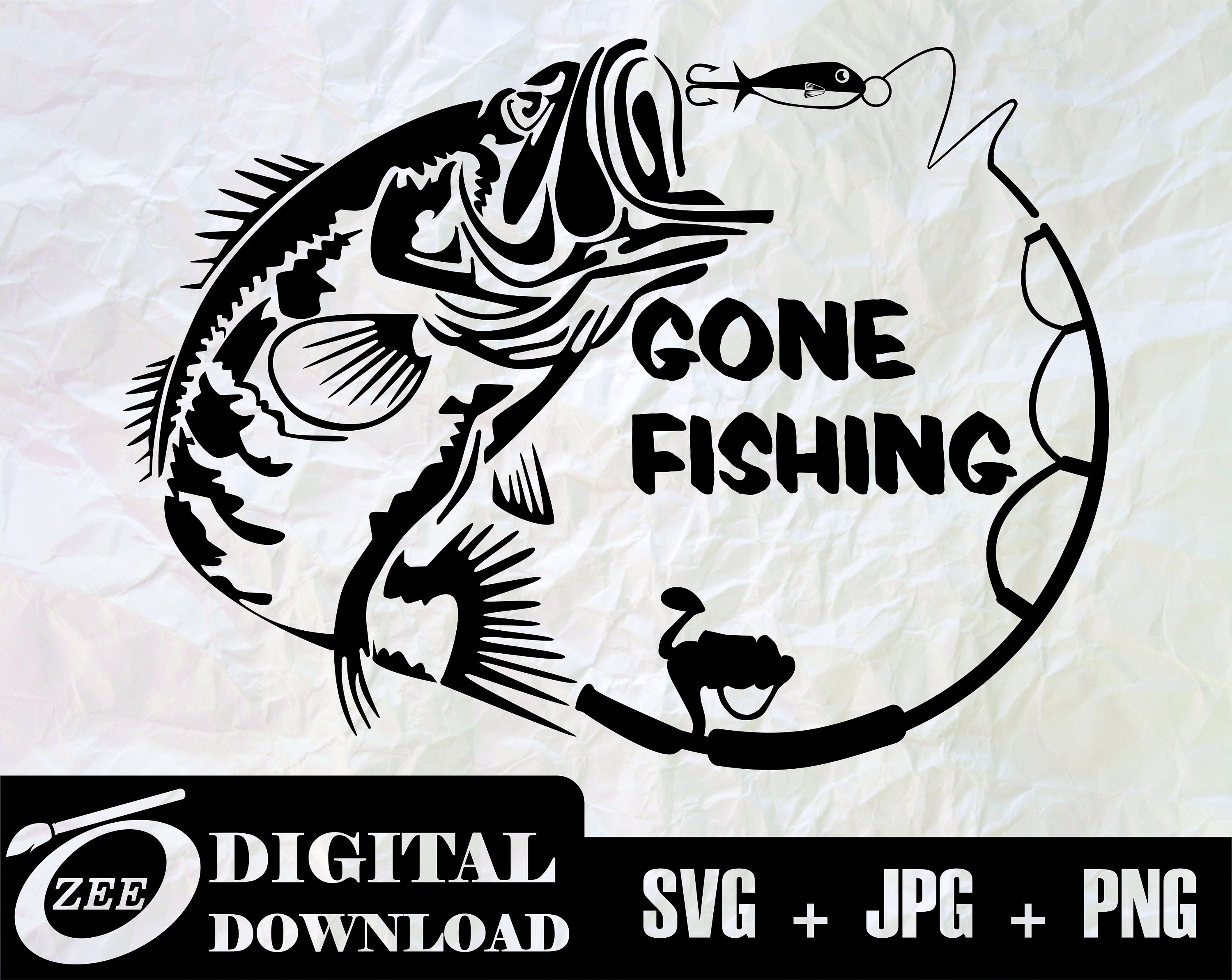 Gone Fishing Svg Cut Files, Fish SVG Quote, Gone Fishing Cut Files ...