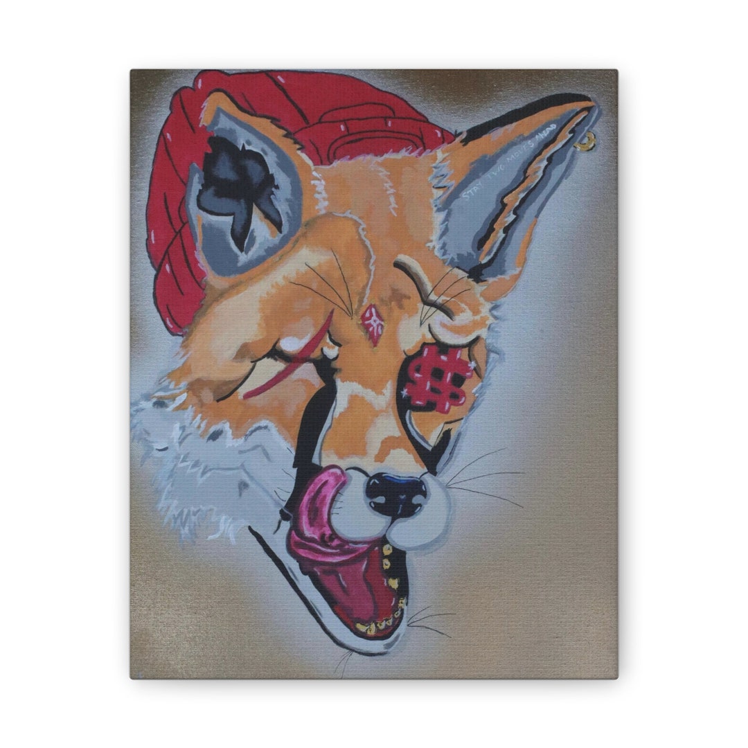 Corrupted Fox Print - Etsy