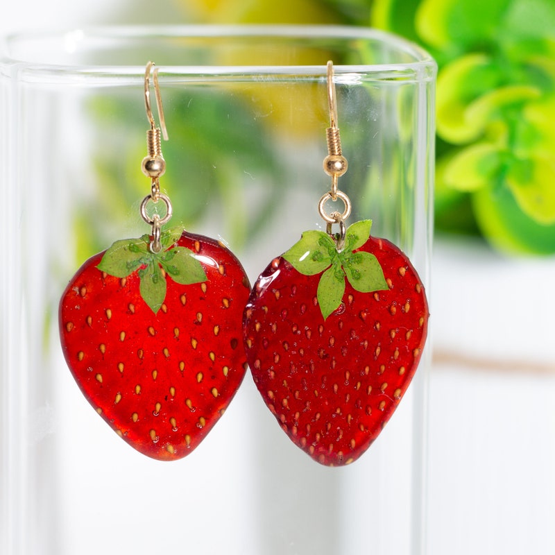 Strawberry Jewelry - Etsy