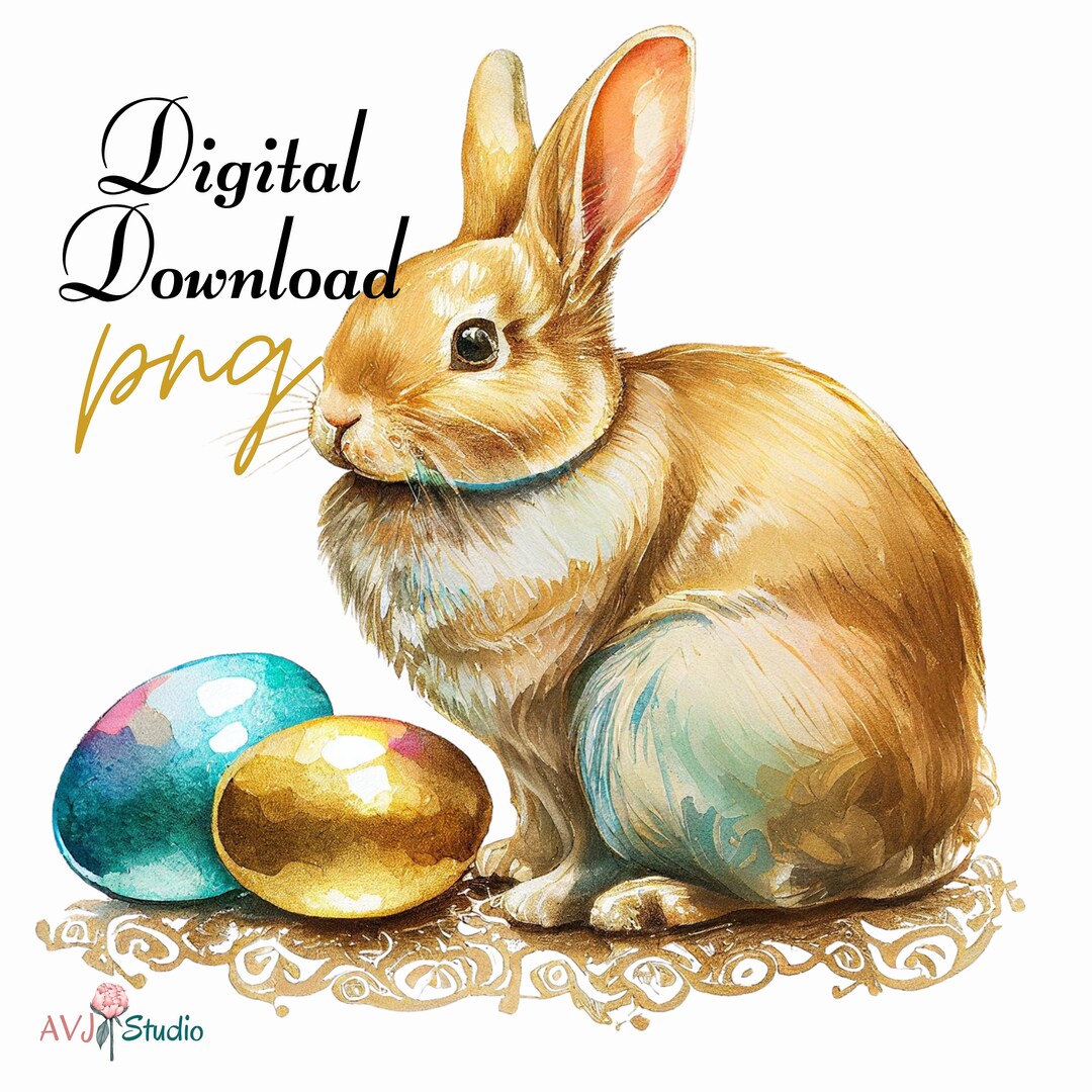 Easter Bunny , Easter Rabbit PNG Watercolor, High Quality Clipart ...