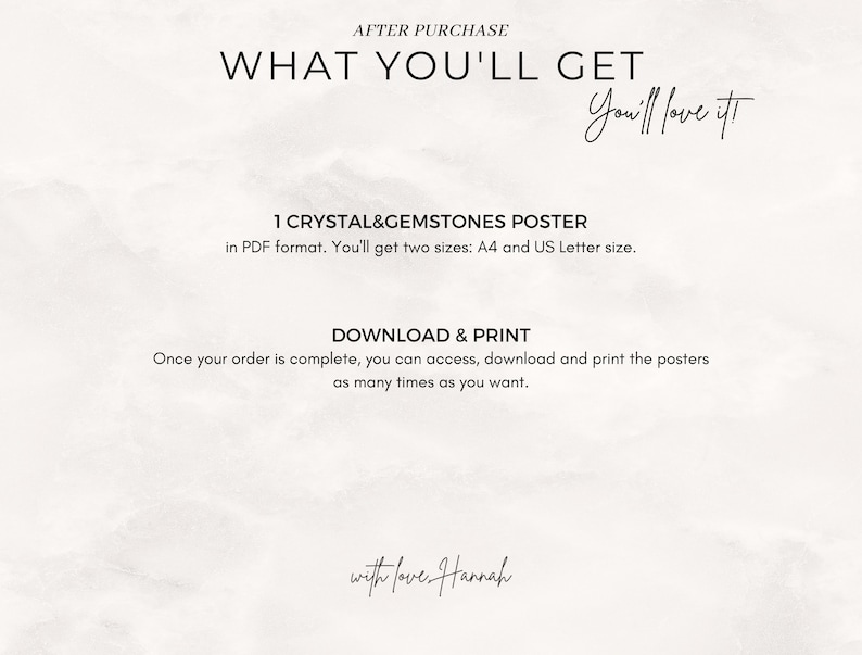 Printable Crystal Poster Crystal Wall Art Crystal Healing - Etsy