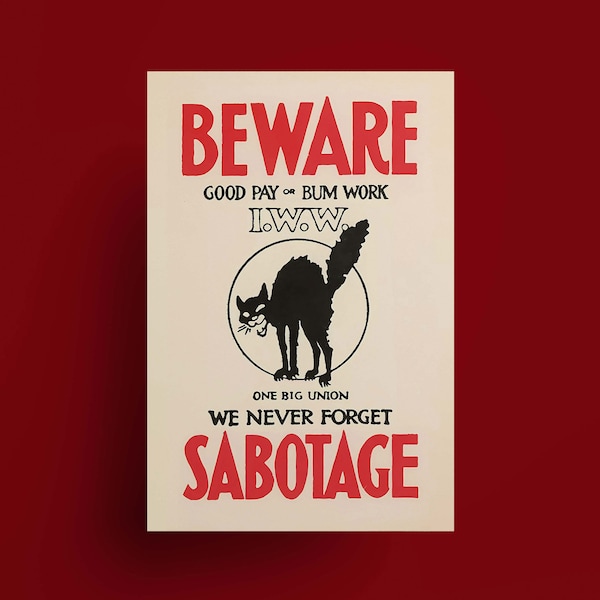 Anarchist Cat Poster - Etsy