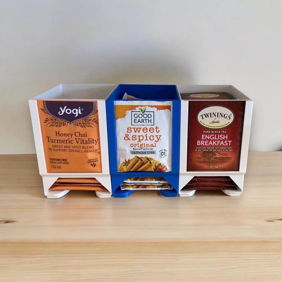 Tea Bag Caddy Dispenser and Organizer Locking & Stackable Tea Bag ...