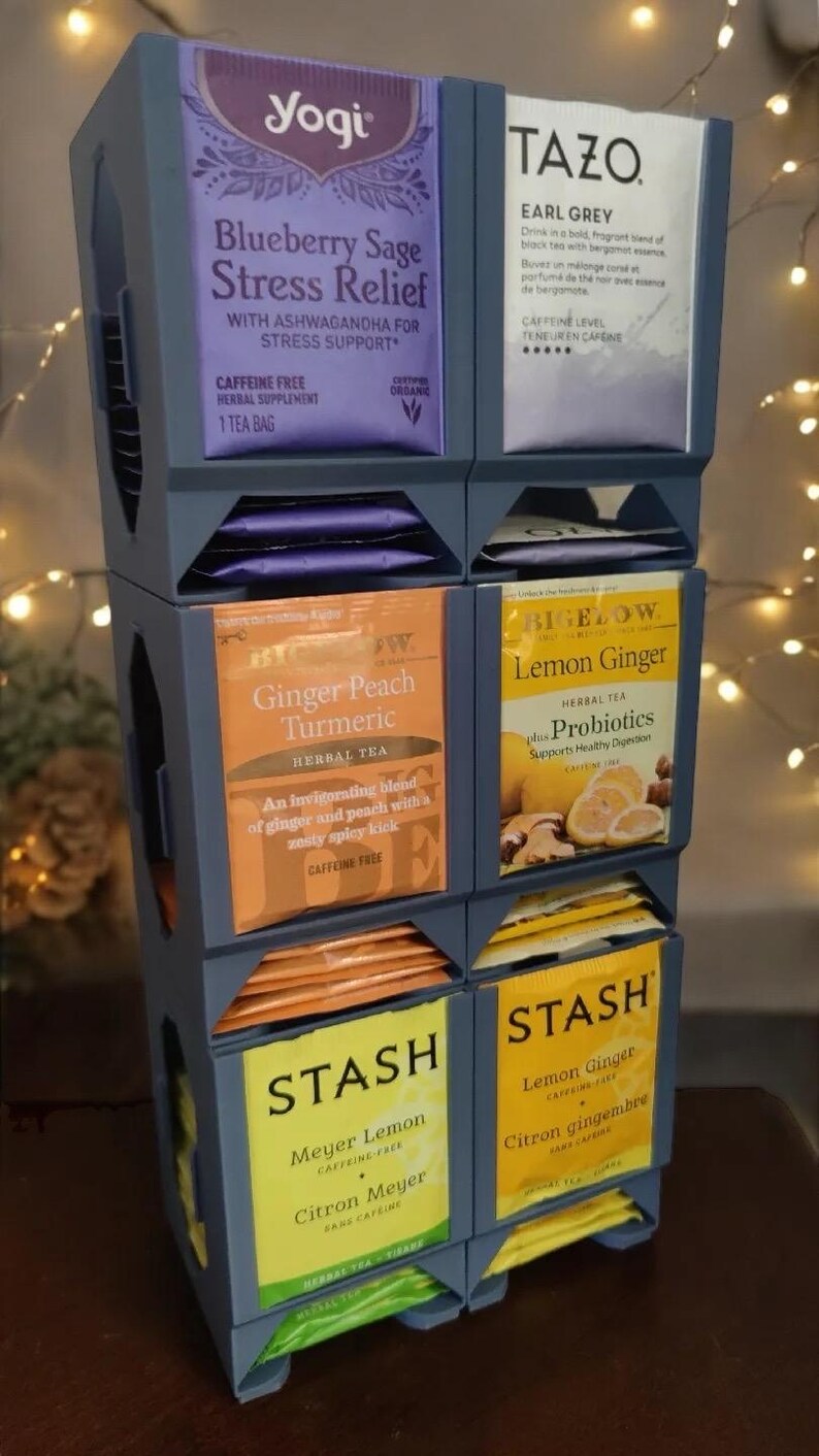 Stackable Tea Bag Organizer: Locking Tea Storage Solution - Etsy