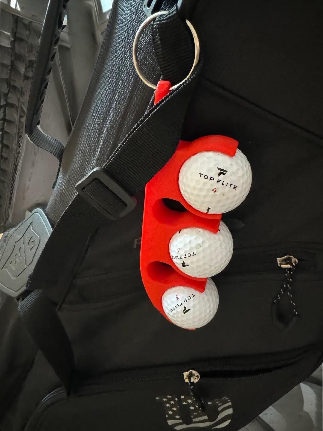 Golf Ball Caddie for Golf Bag – Holds 3 Golf Balls, Tees, Convenient ...