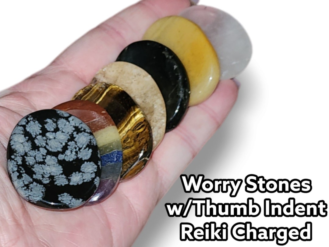 Worry Stones W/thumb Indent - Reiki Infused - Etsy