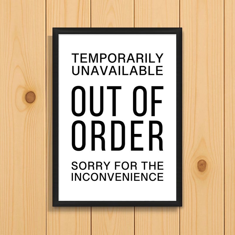 Sorry for the Inconvenience Sign - Etsy