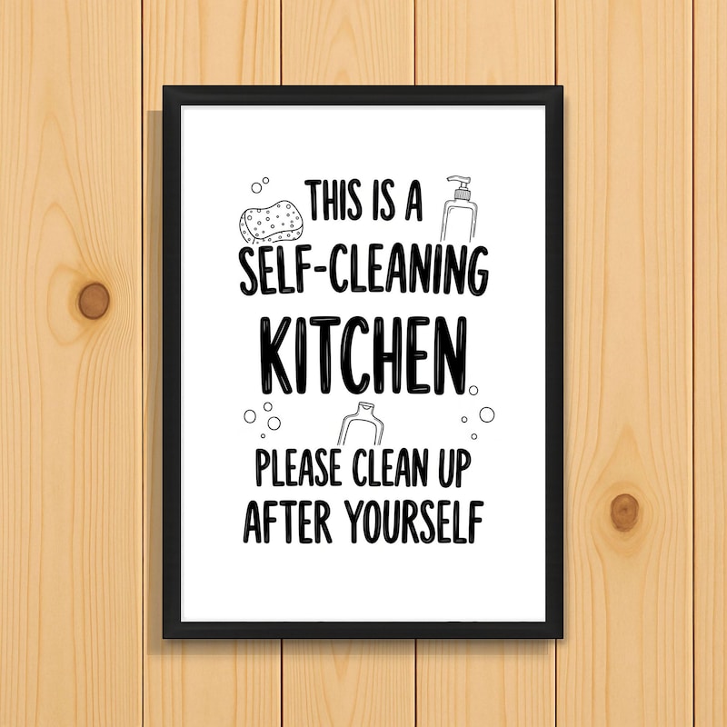 Clean Your Dishes Signs - Etsy