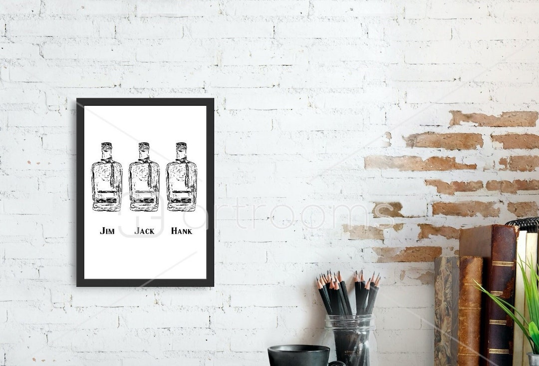 Jim Jack and Hank Lyric Poster, Whisky Drinkers, Country Music, Country ...