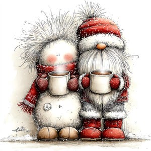 29 Cute Winter Animals Clipart Bundle PNG JPG | Cozy Snowmen & Cute ...