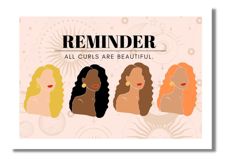 Poster all Curls Are Beautiful Women With Curly Hair Decoration, Gifts ...