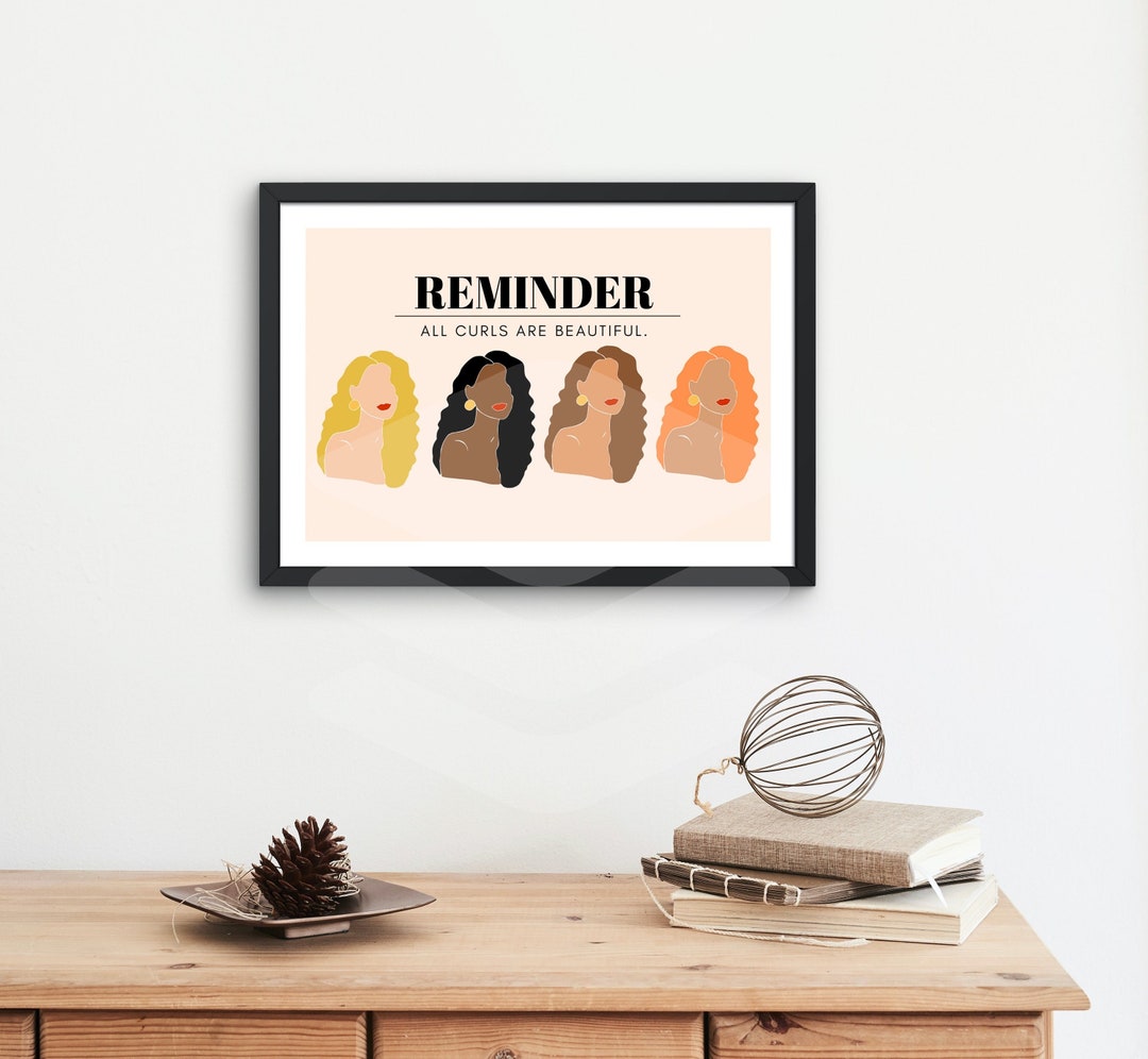 Poster all Curls Are Beautiful Women With Curly Hair Decoration, Gifts ...