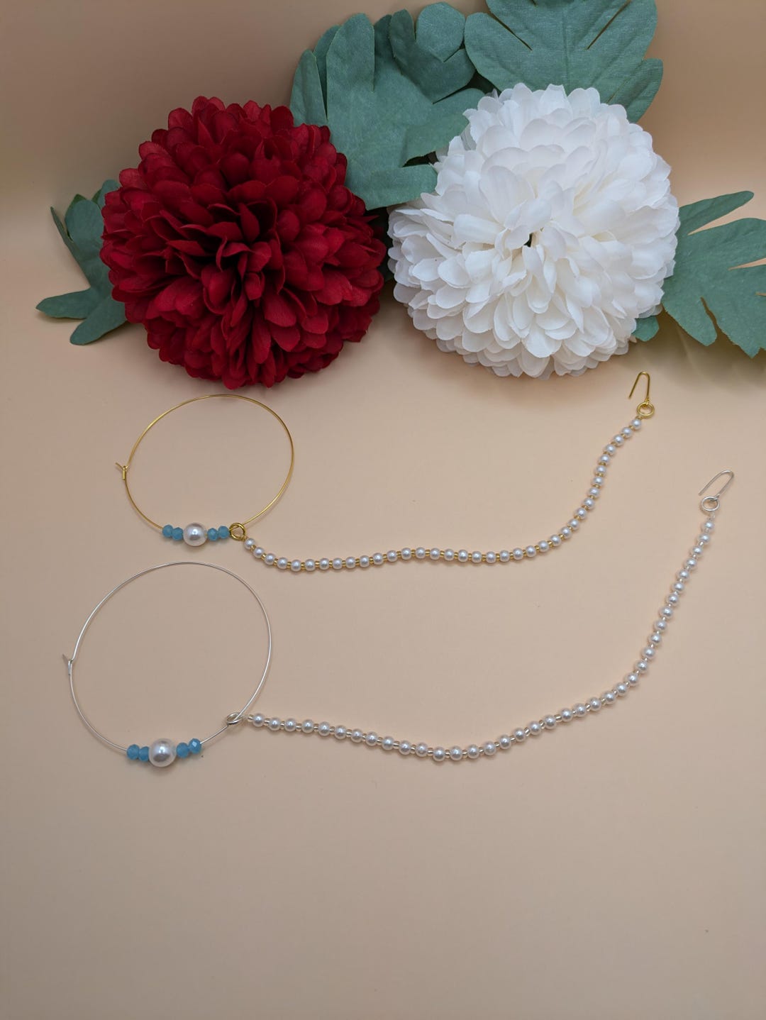 Indian Jewelry, Nose Ring, Nose Hoop, Clip on Nath, Sky Blue Gold ...