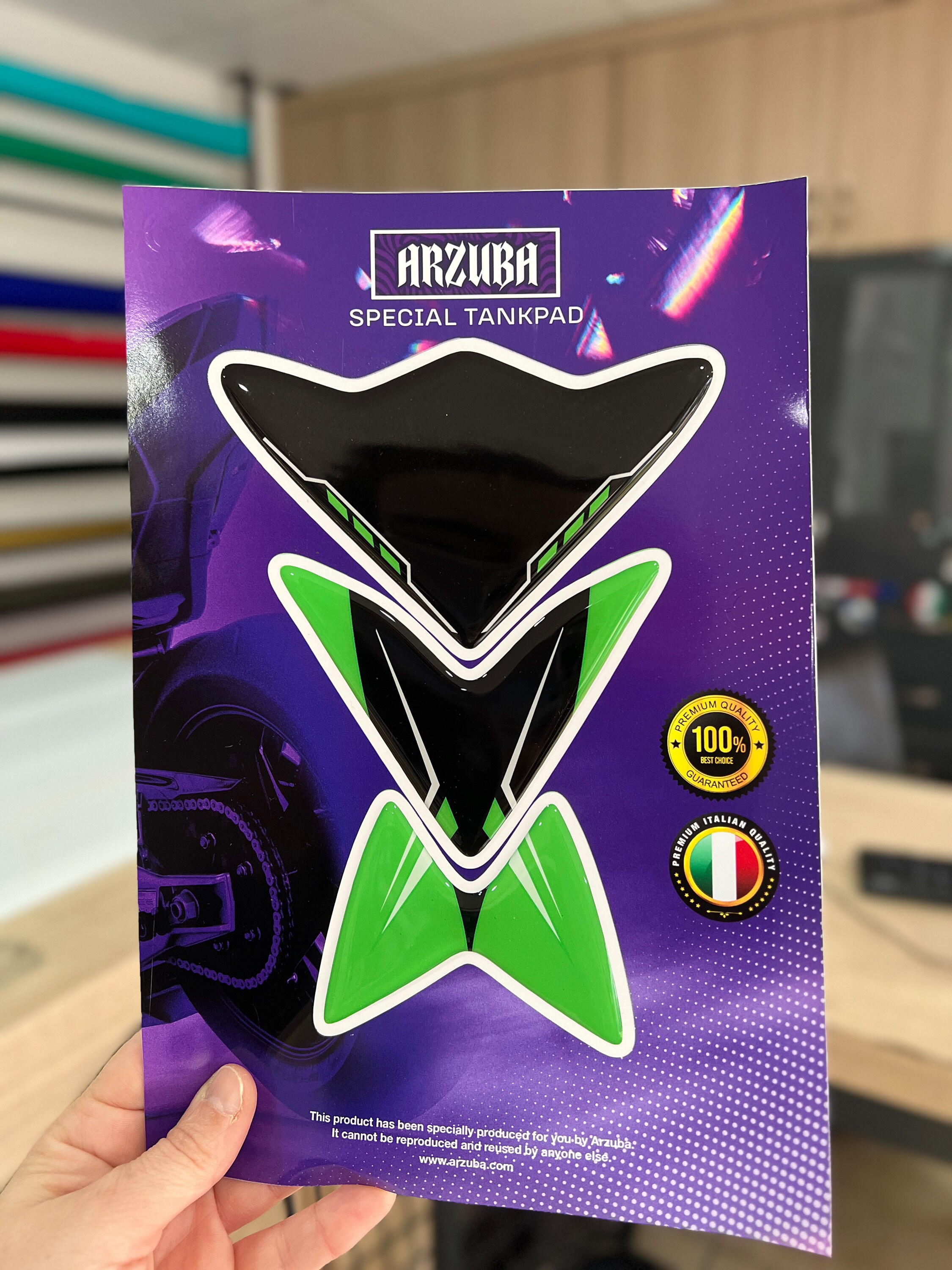 Green, Sci-fi Theme Design, Universal Tank Pad, Motorcycle Tank ...