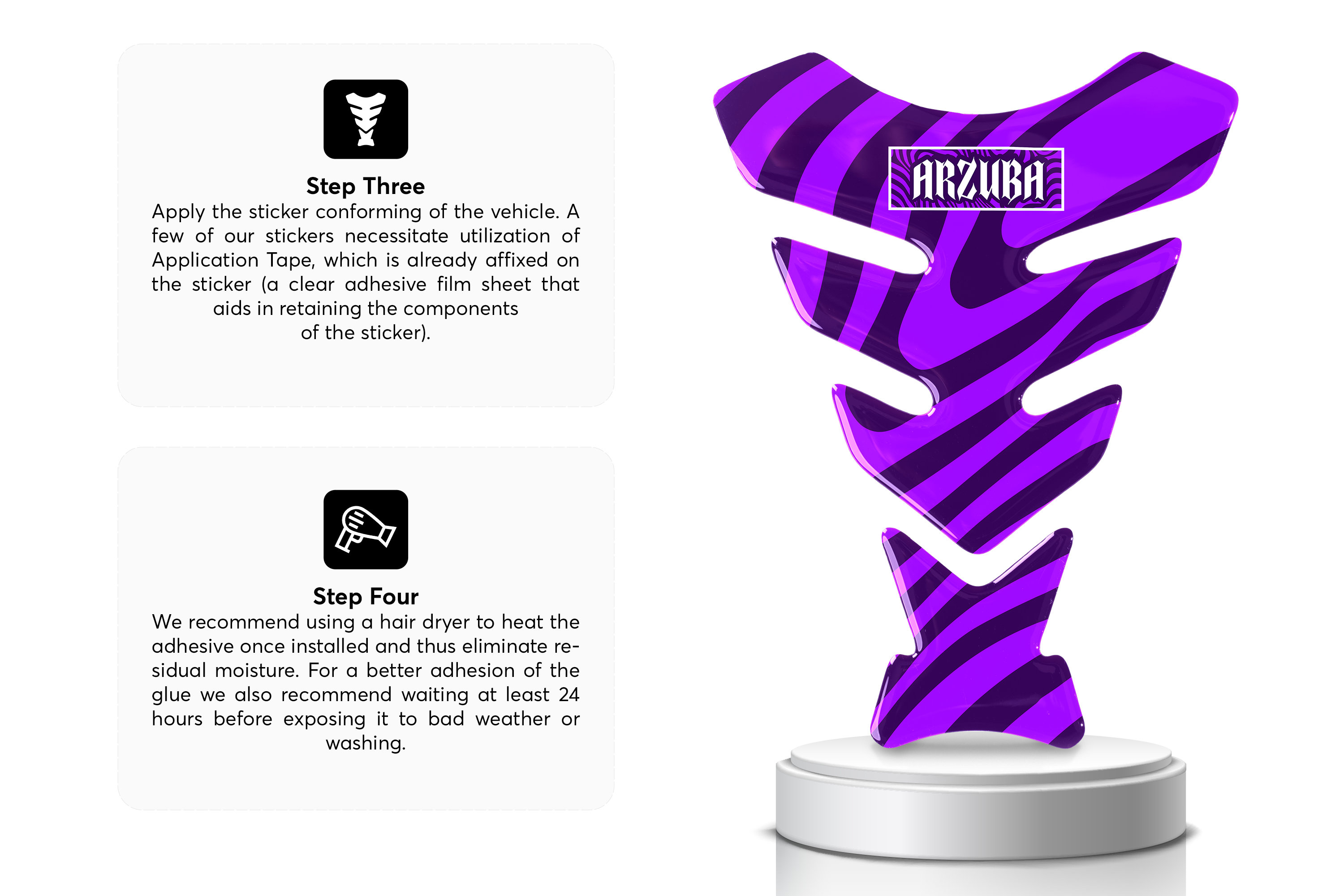 Raven and Skull Carbon Rose Design, Universal Tank Pad, Motorcycle Tank ...