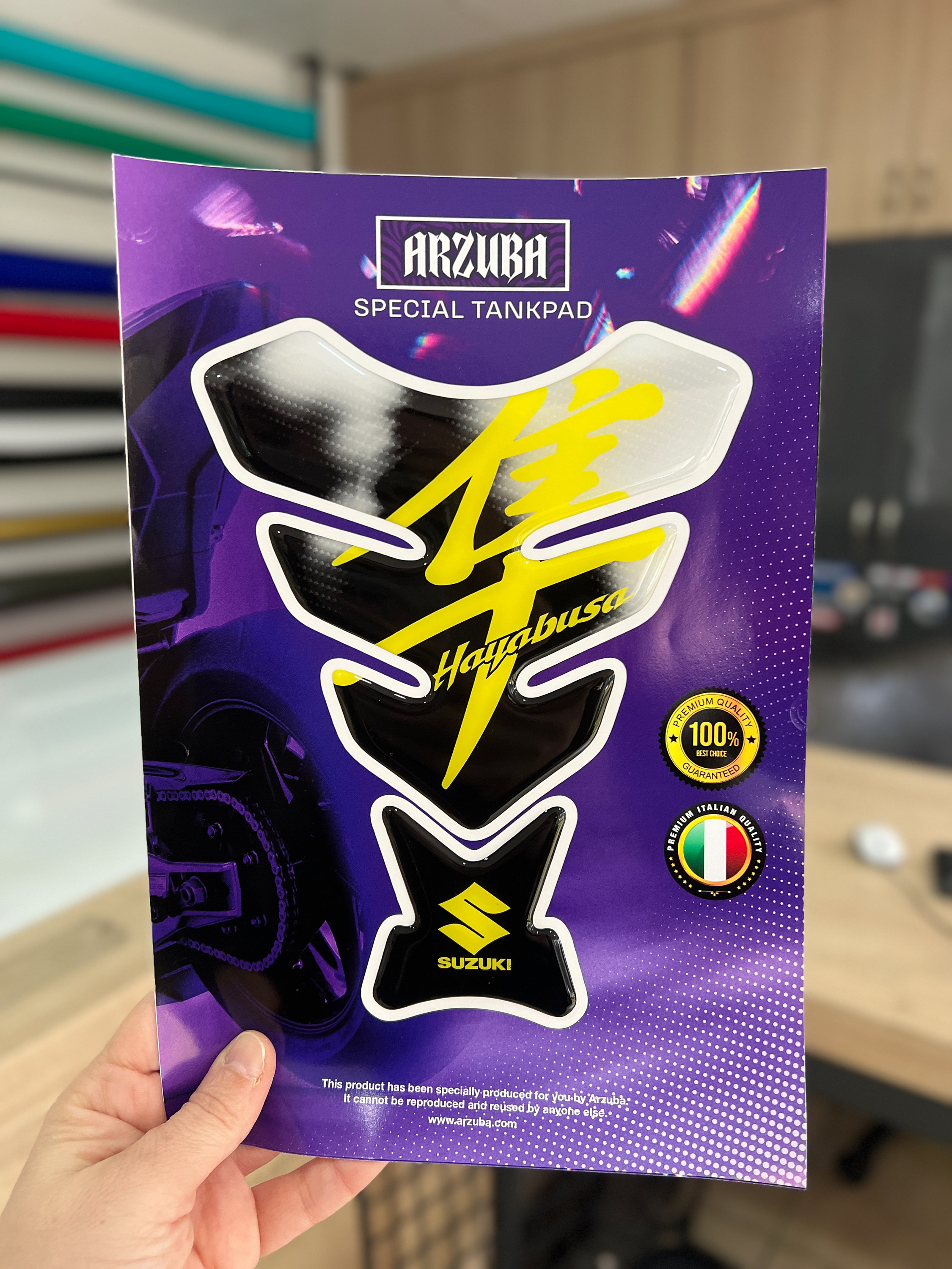 Suzuki Hayabusa Design, Universal Tank Pad, Motorcycle Tank Protector ...