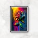 Graffiti Rose Floral Wall Art | Streetart Flower Illustration Colorful ...