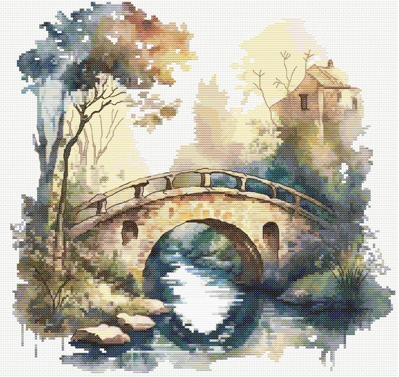 Vintage Bridge Cross Stitch Pattern - Etsy